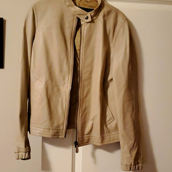 Coach | Jackets & Coats | Coach Tan Leather Jacker | Poshmark